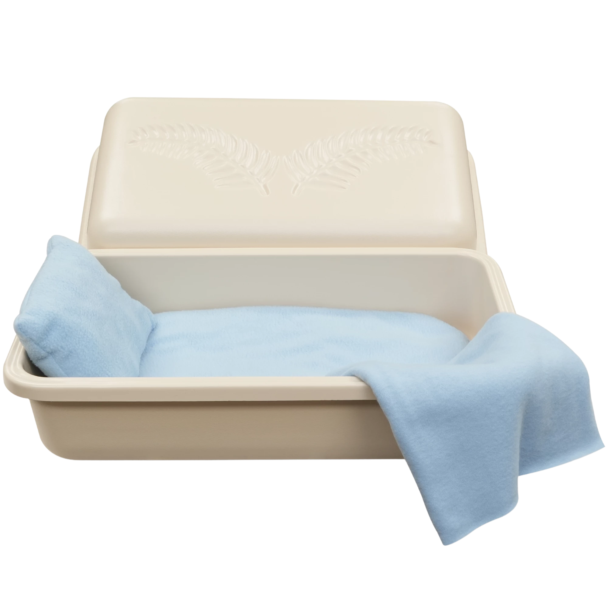 Only $189 - Ivory Pet Casket With Blue Interior For Your Pet - Plastic ...