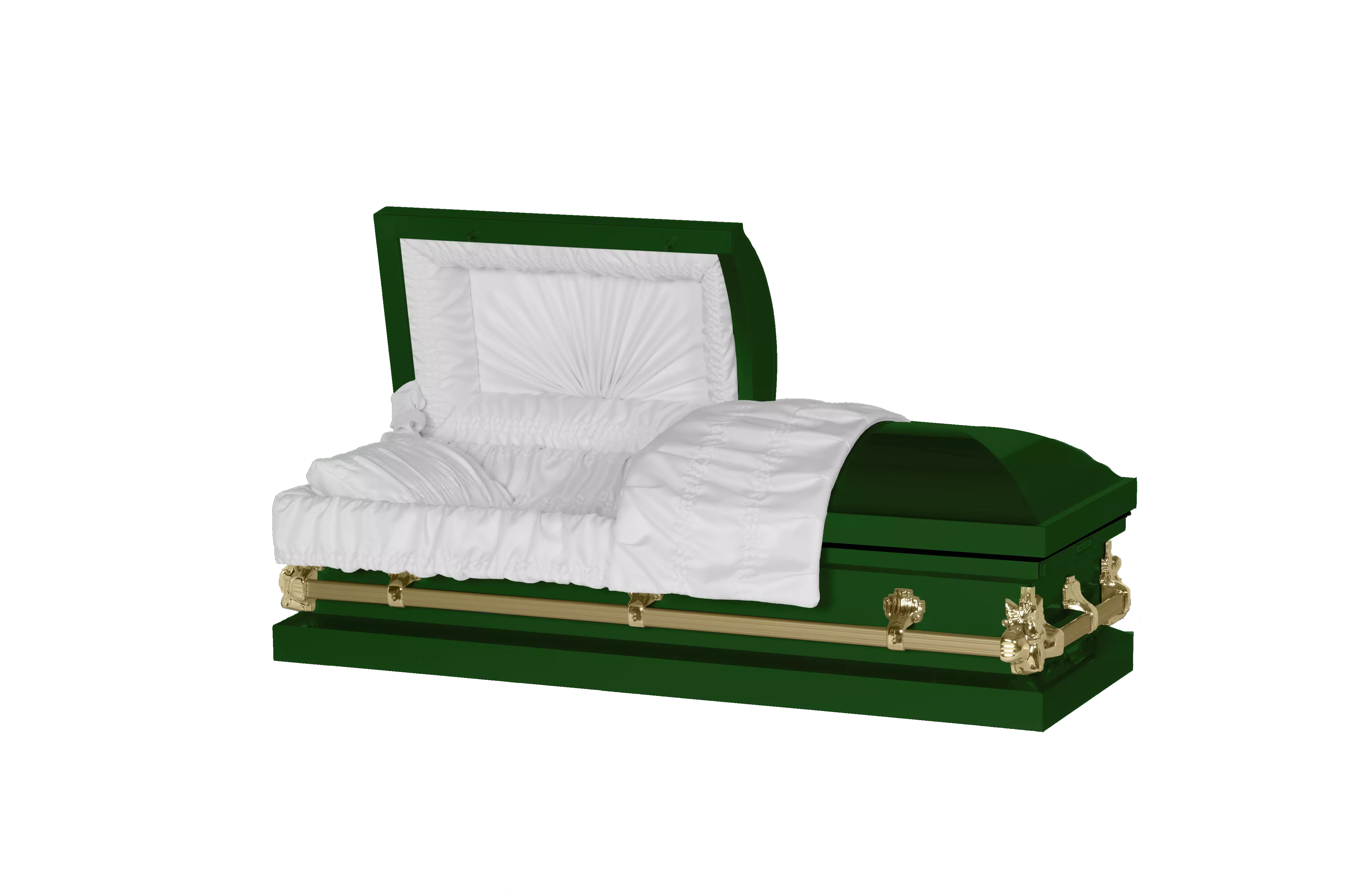 Green Pet Casket With White Interiors For Your Pet - Cat and Dog ...