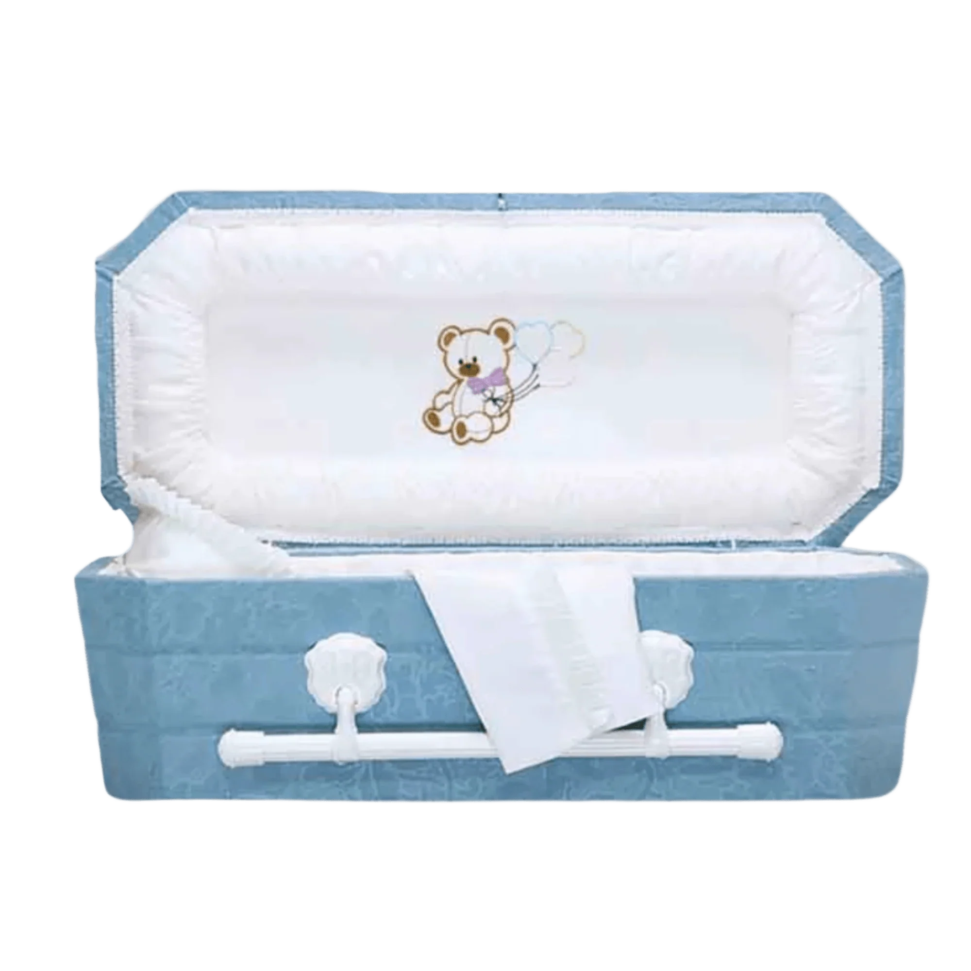 Faux Lambskin-Blue Cloth Covered Wood Pet Casket – Titan Casket | Pet